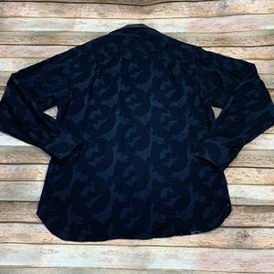 Inserch | Shirts | Inserch Icon Jacquard Cotton Black Gray Shirt Med ...